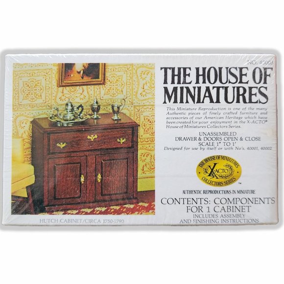 X-Acto | Toys | Vintage Original The House Of Miniatures Hutch Cabinet ...